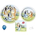 Amazon.com: Unique Bluey Birthday Party Supplies Bluey Decorations ...