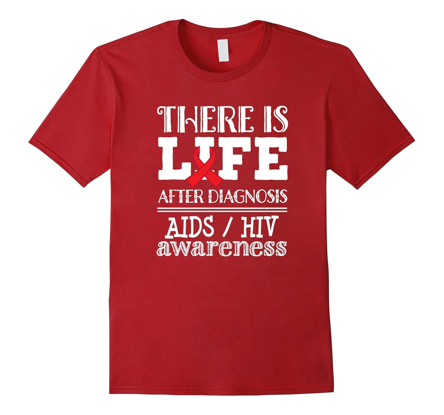 AIDS HIV Awareness Red Ribbon Support T-shirt-Art – Artvinatee