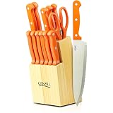 Amazon.com: Rachael Ray 6-Piece Japanese Stainless Steel Knife Block ...