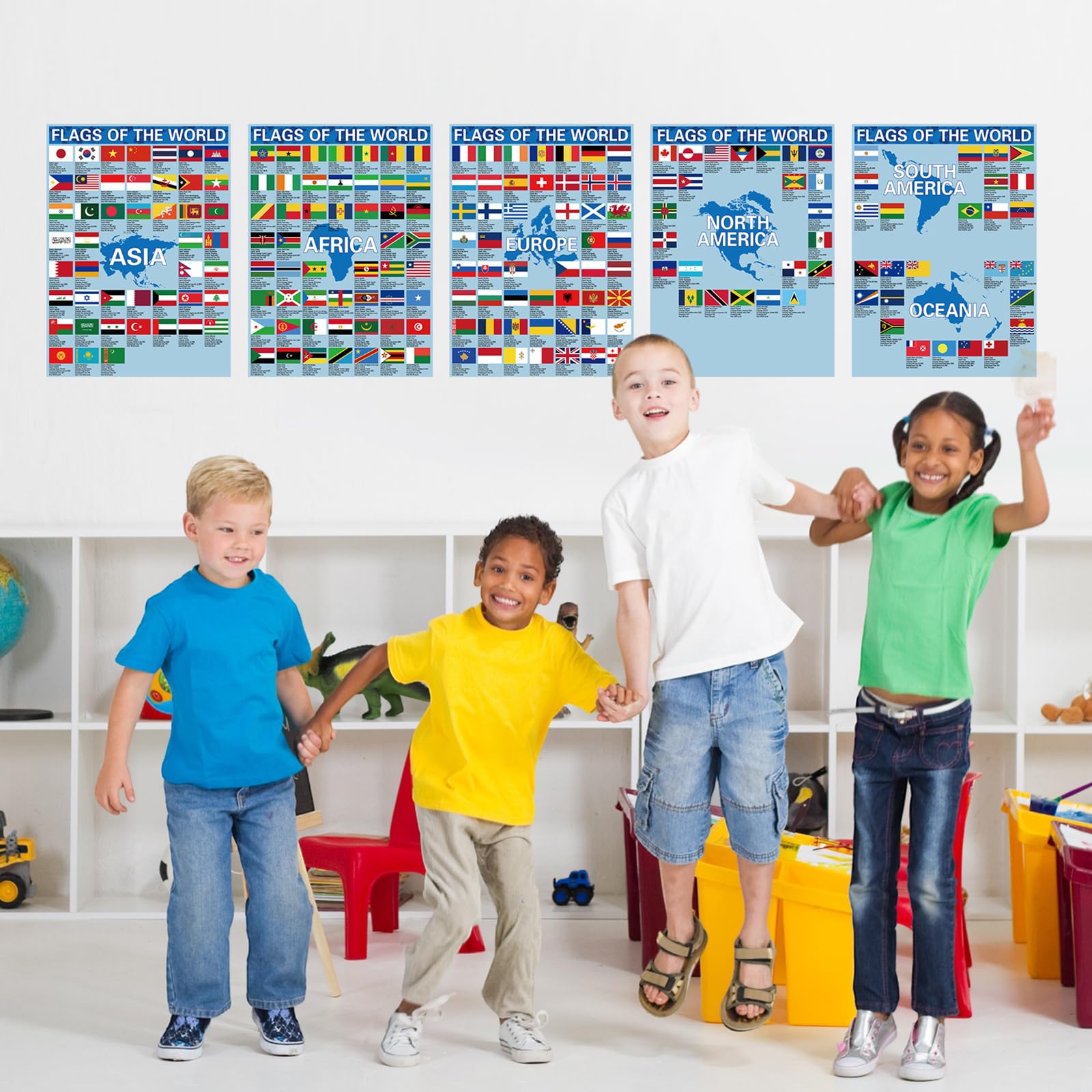Mua Outus 5 Pieces Flags of The World Posters World Flags Classroom ...