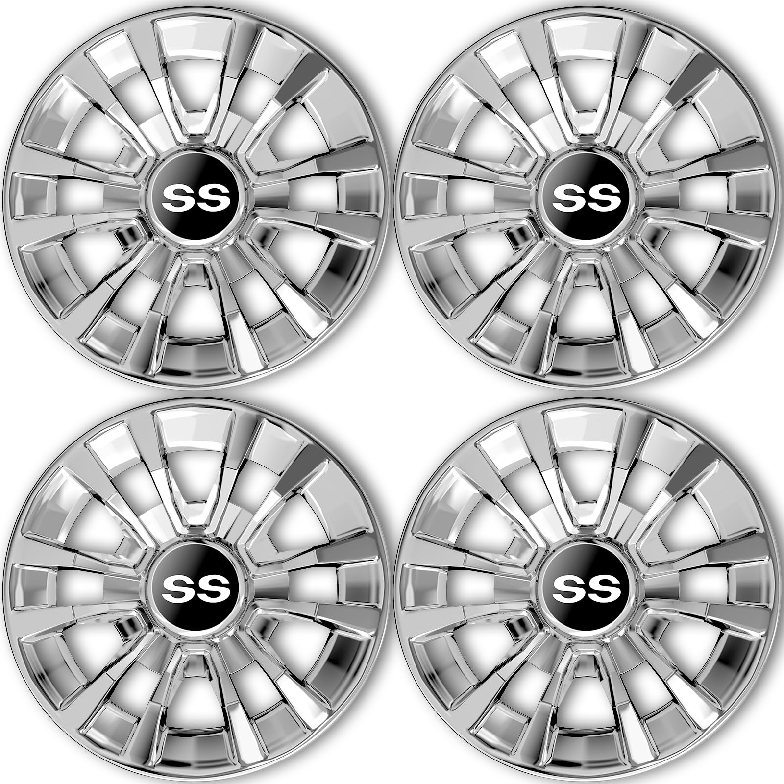 Enekerp Golf Cart SS Wheel Covers Hub Caps, Golf Cart 8 Inch Snap-on ...