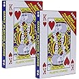 Amazon.com: 2 Pack Large Jumbo Playing Card Deck - 5x7 Inch Giant Poker ...