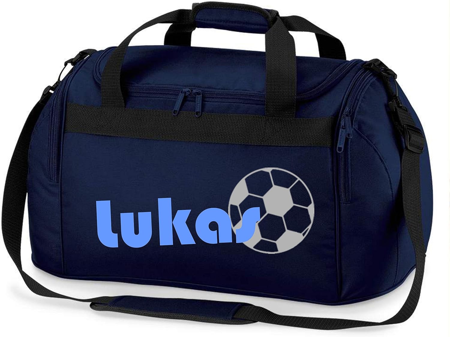 Sporttasche mit Namen | inkl. NAMENSDRUCK | Motiv Fußball ...