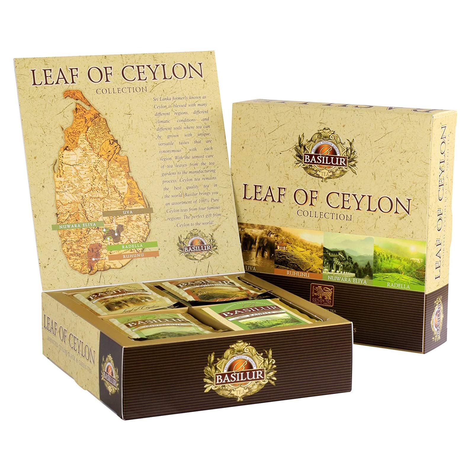 Buy Basilur | Leaf of Ceylon Gift Box | 4 Different Regions | Pure ...