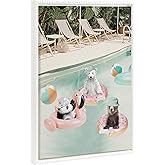 Amazon.com: Kate and Laurel Sylvie Buildings Framed Canvas Wall Art by ...