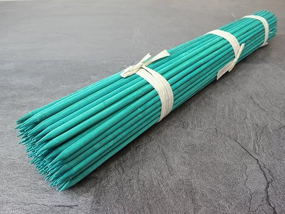 Lucht wooden dibble sticks 50cm round green, set of 4x10: Amazon.co.uk ...