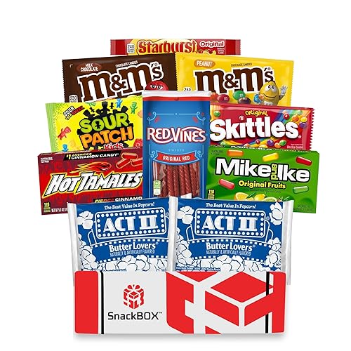 SnackBOX Movie Night Snacks BOX Care Package | Variety Pack (10 Count ...