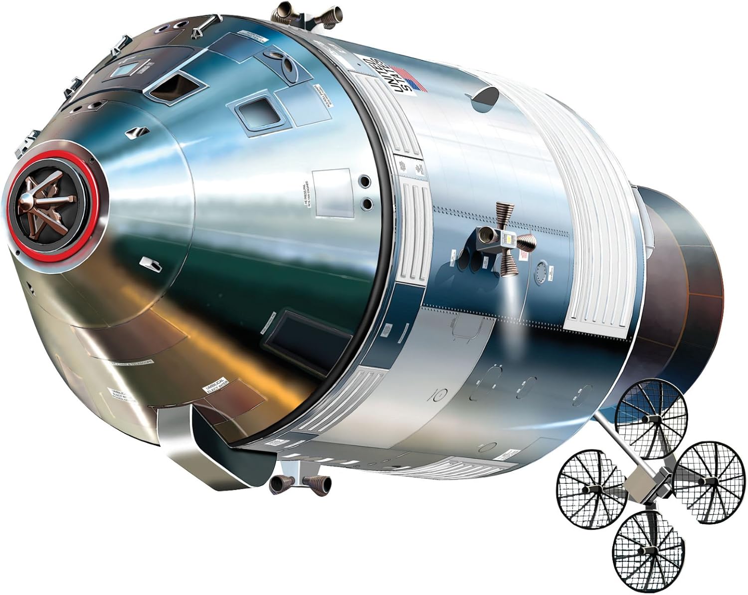 Amazon.com: Dragon Models 1/48 Apollo 11, Command/Service Module (CSM ...