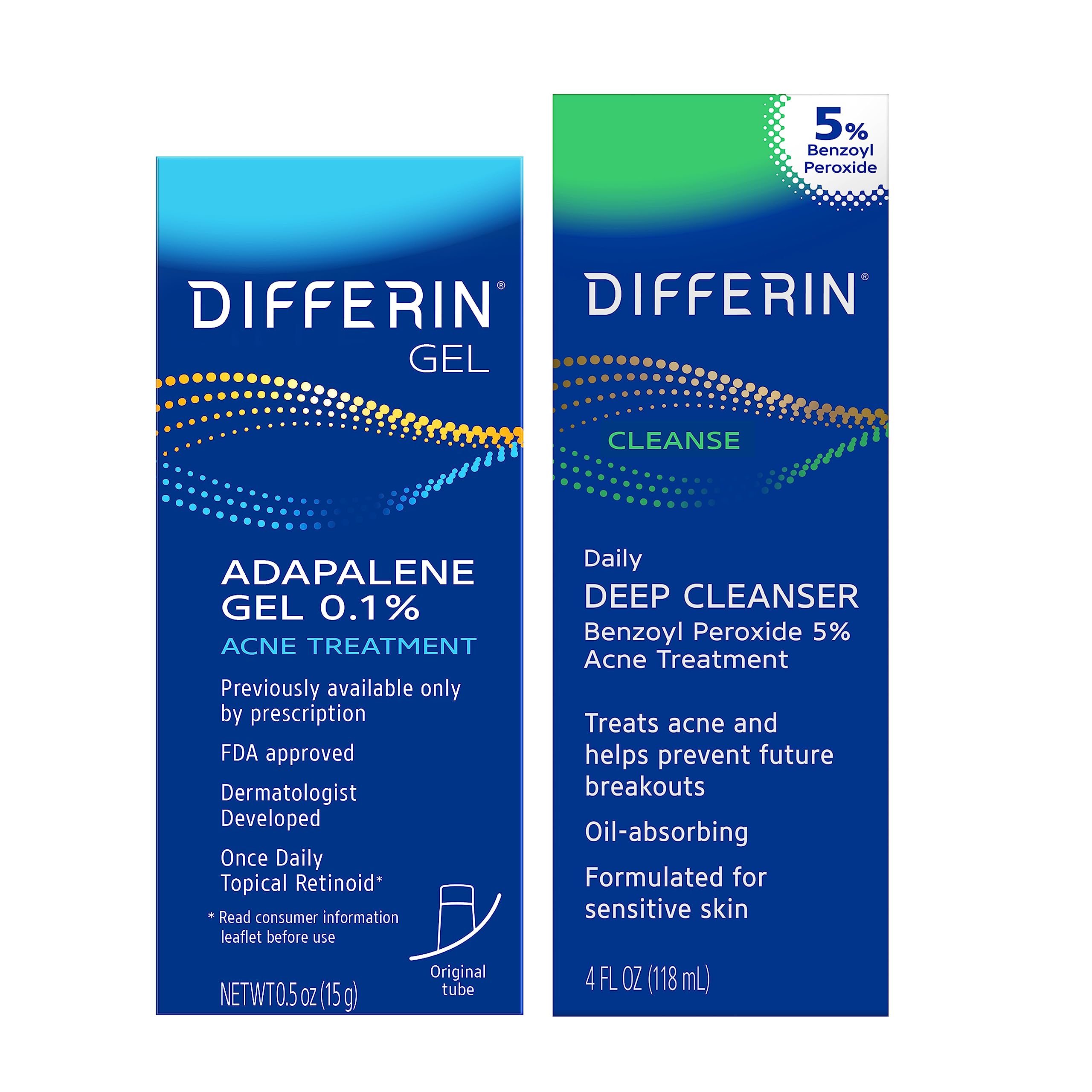 Differin Acne Skin Care Kit, Differin Gel Retinoid Acne Treatment for ...