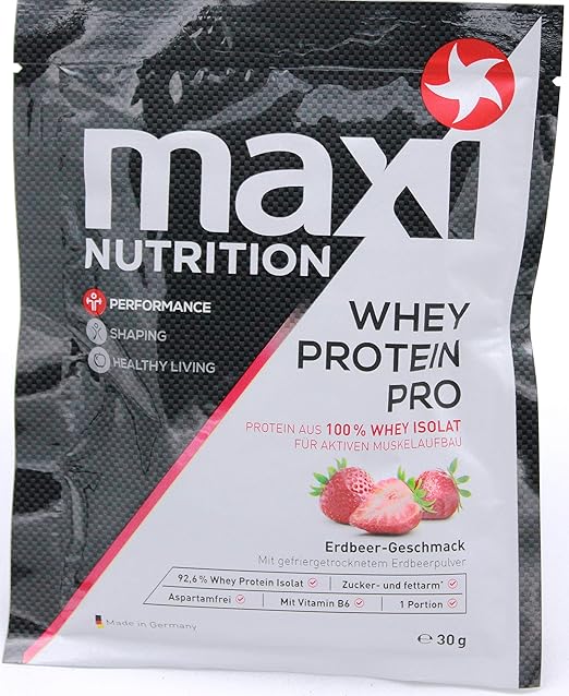 maxi Nutrition Whey Protein Pro Erdbeere Pulver, 25er Pack (25 x 30 g ...
