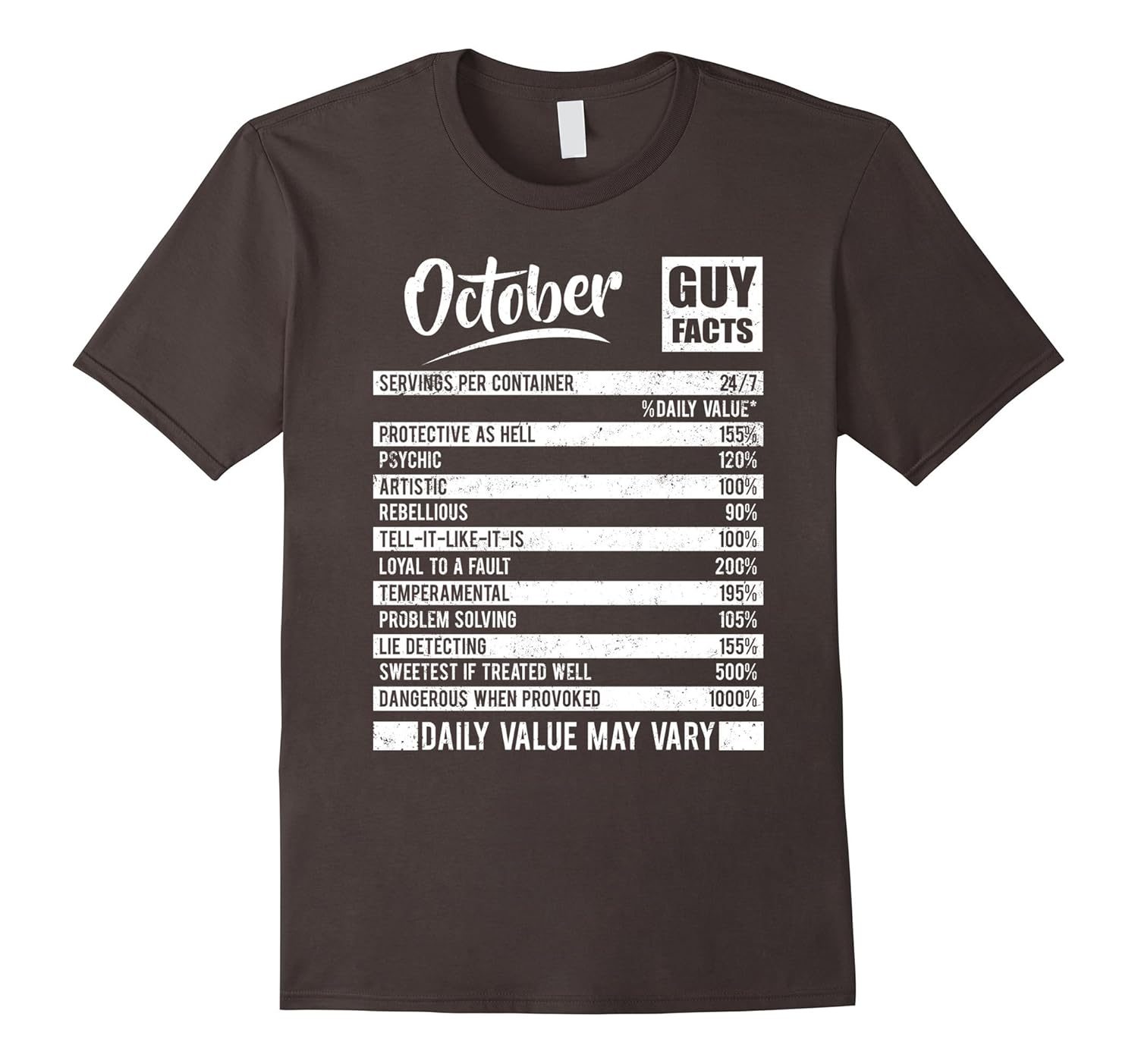 October Guy Facts T-shirt Born In October Birthday Gifts-CL – Colamaga