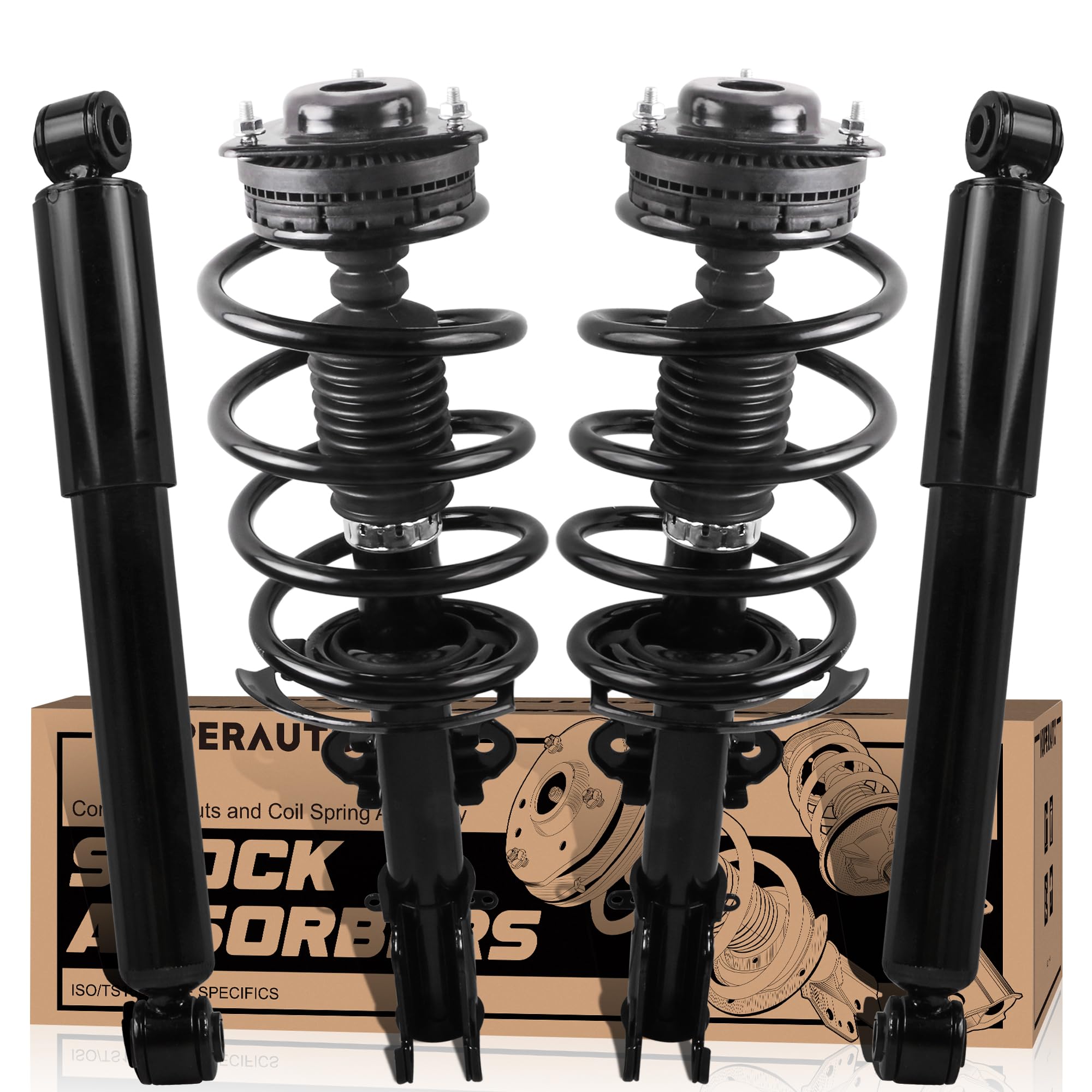 KUIPERAUTO 171128L 171128R 37290 Complete Front and Rear Struts ...