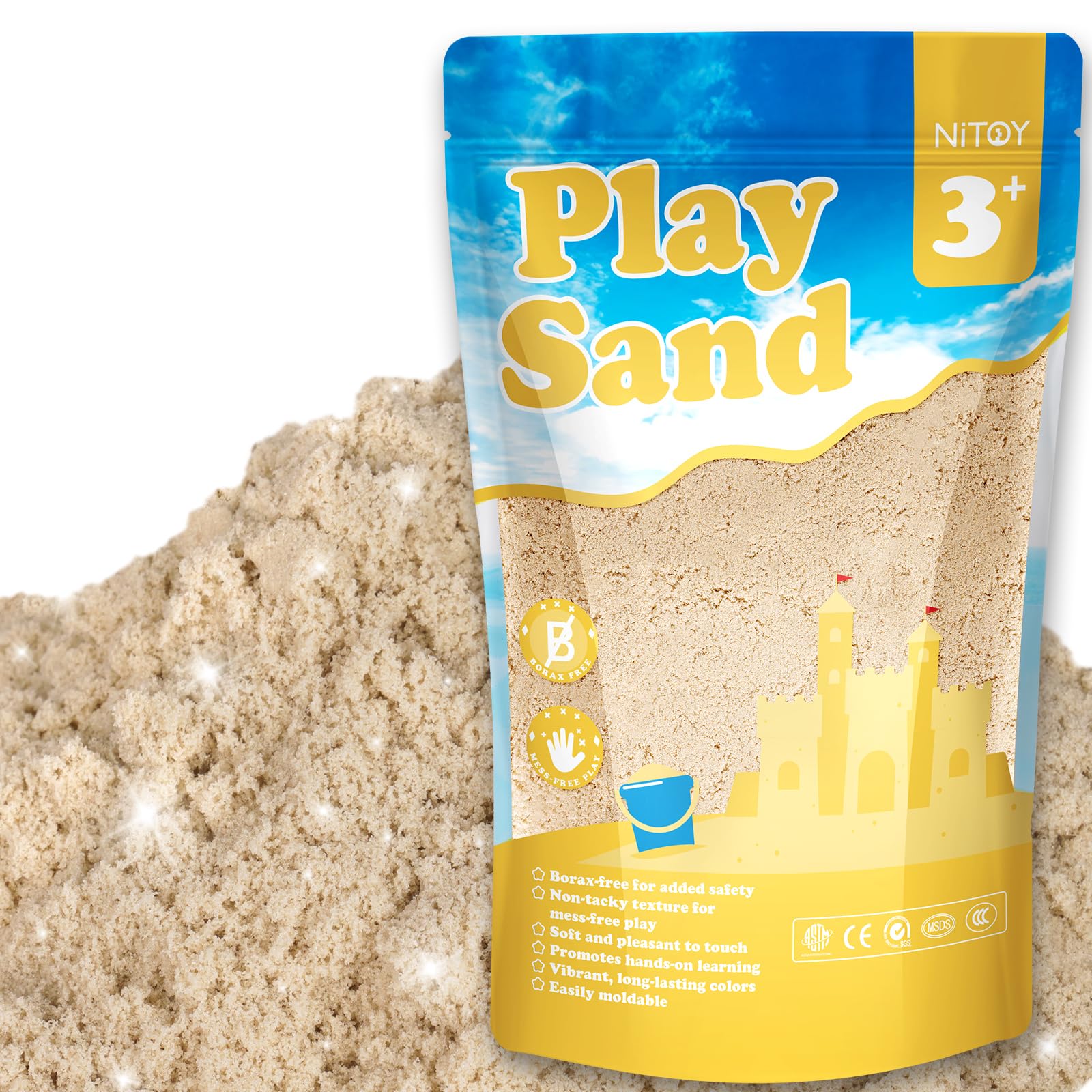 Mua NiToy 2.2Lbs Play Sand, Never Dries Out-Fun for 3 Years and up Kids ...