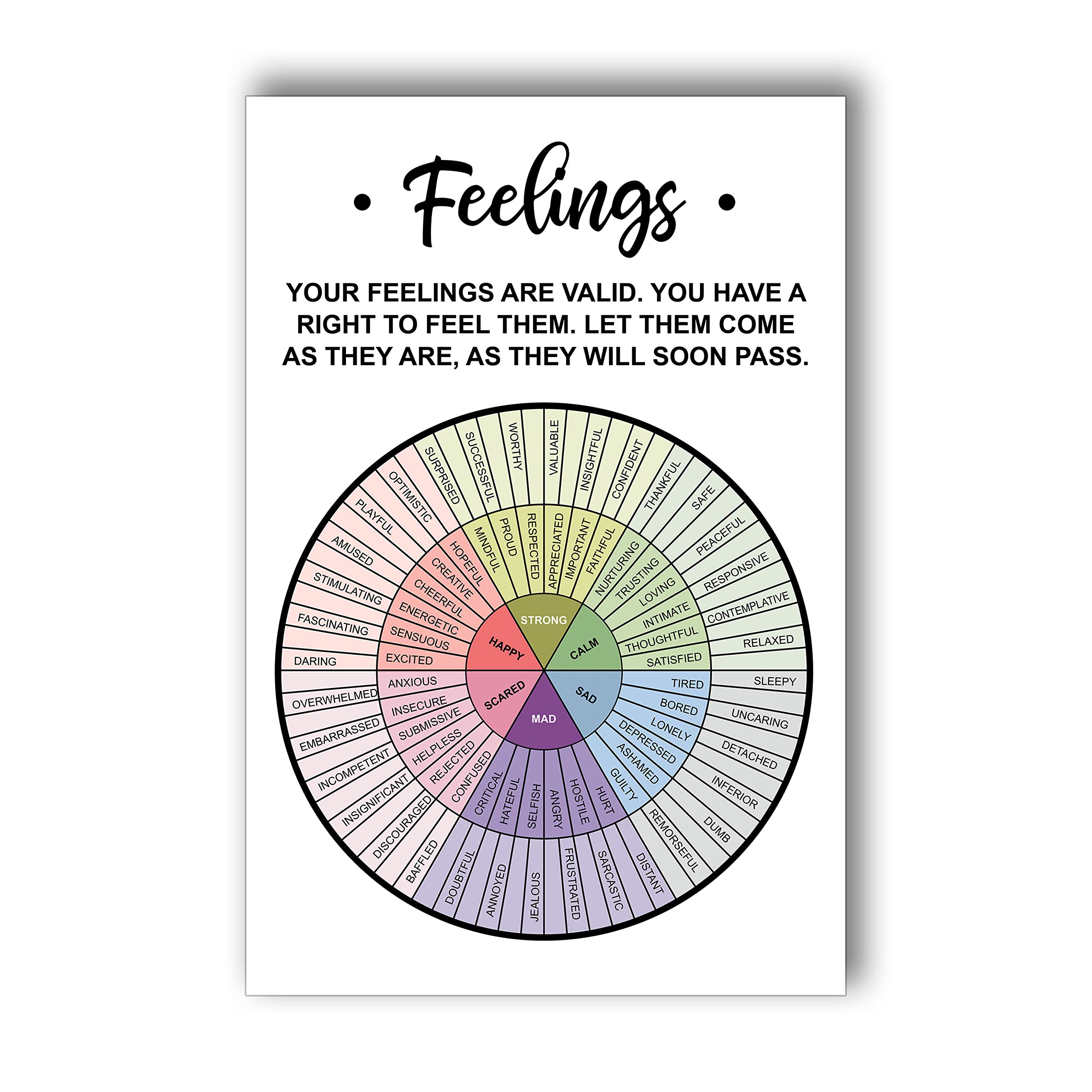 Mua Jinniee Feelings Wheel Poster Your Feelings Are Valid Emotions ...