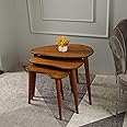 Amazon.com: TRIHOME, Solid Nesting Table Set of 3, Birch Mid Century ...