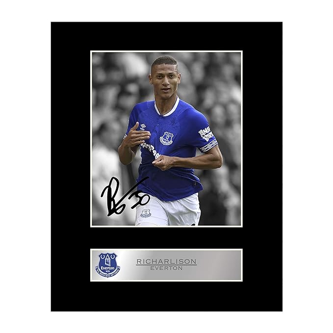 Richarlison Signed Mounted Photo Display Everton FC Autographed Gift ...
