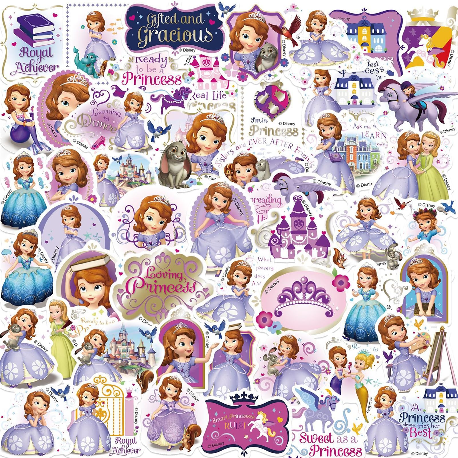 Mua Sofia The First Stickers 50pcs Princess Stickers Cute Cartoon ...