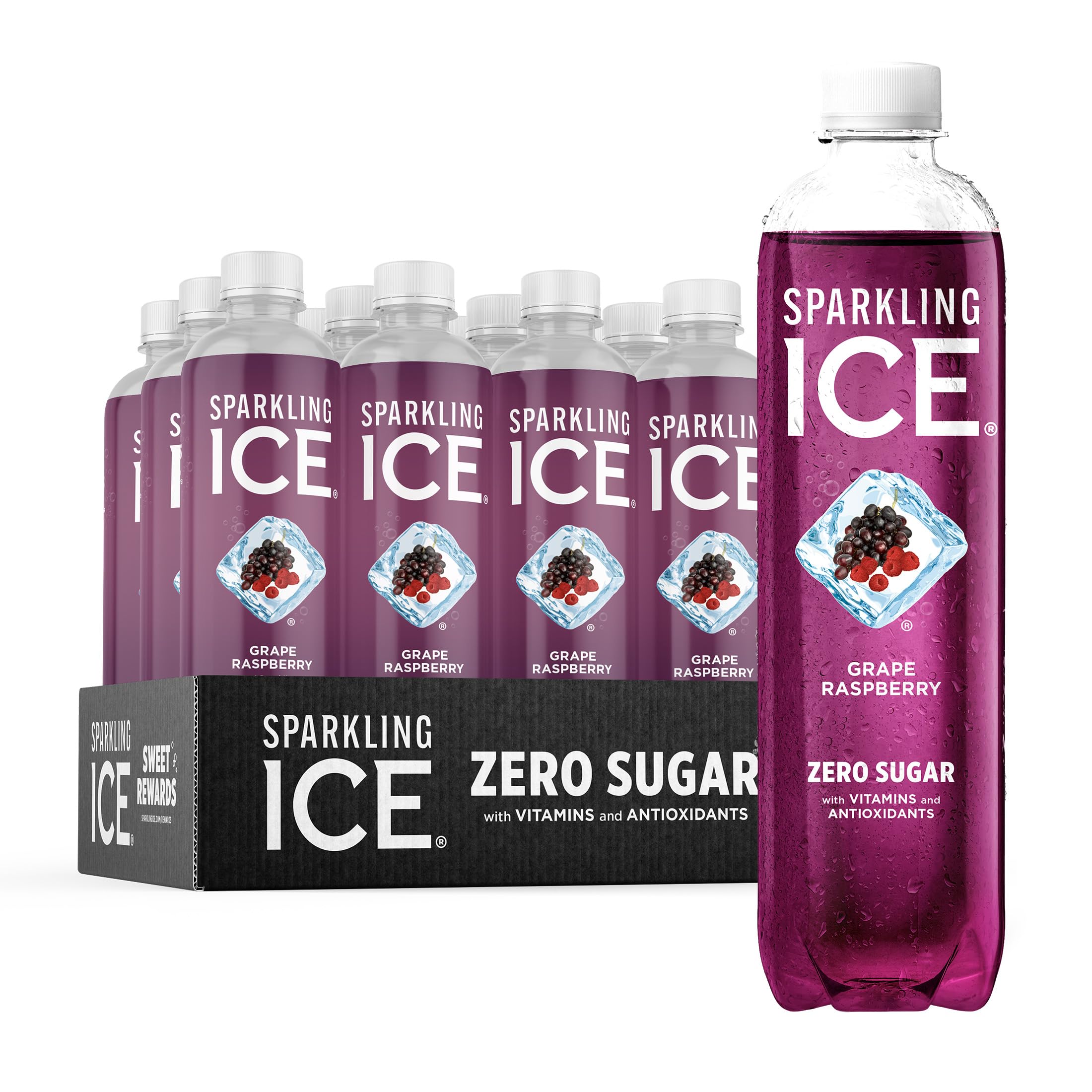 Mua Grape Raspberry Sparkling Water, Zero Sugar Flavored Water, with Vitamins and Antioxidants ...