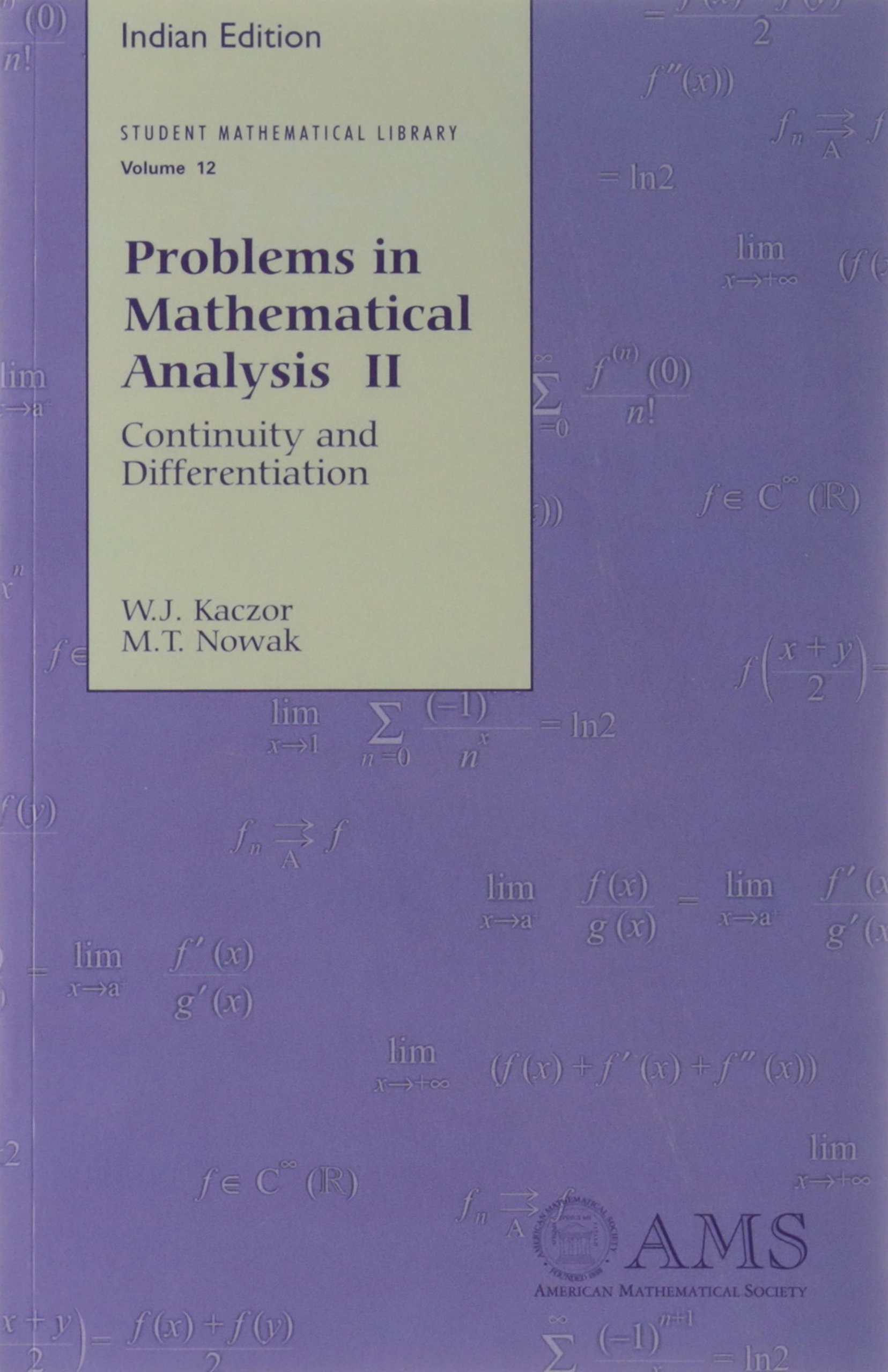 Problems In Mathematical Analysis II Ansh Book Store
