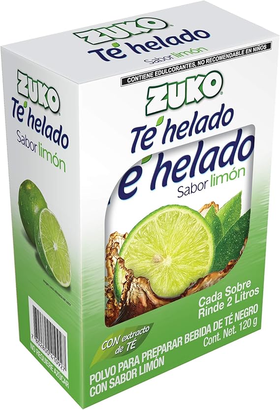 Zuko Té Negro Limón, 120 g, Display con 8 Sobres: Amazon.com.mx