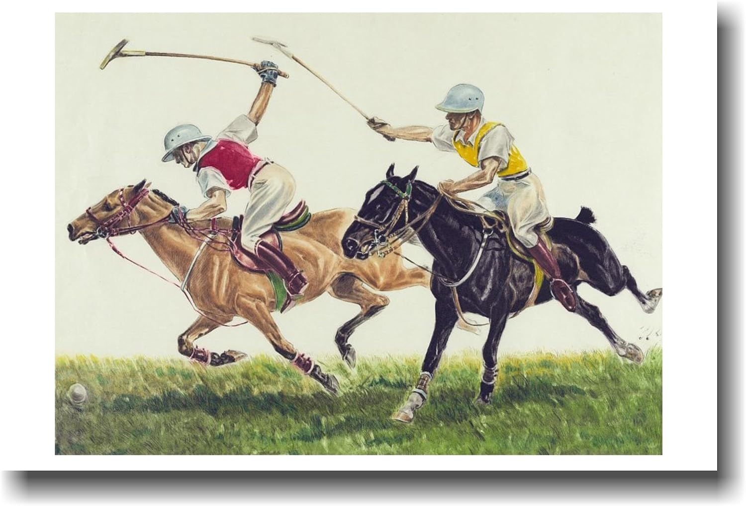 Amazon.com: Pair of Polo Players - Vintage Reprint Poster: Prints ...