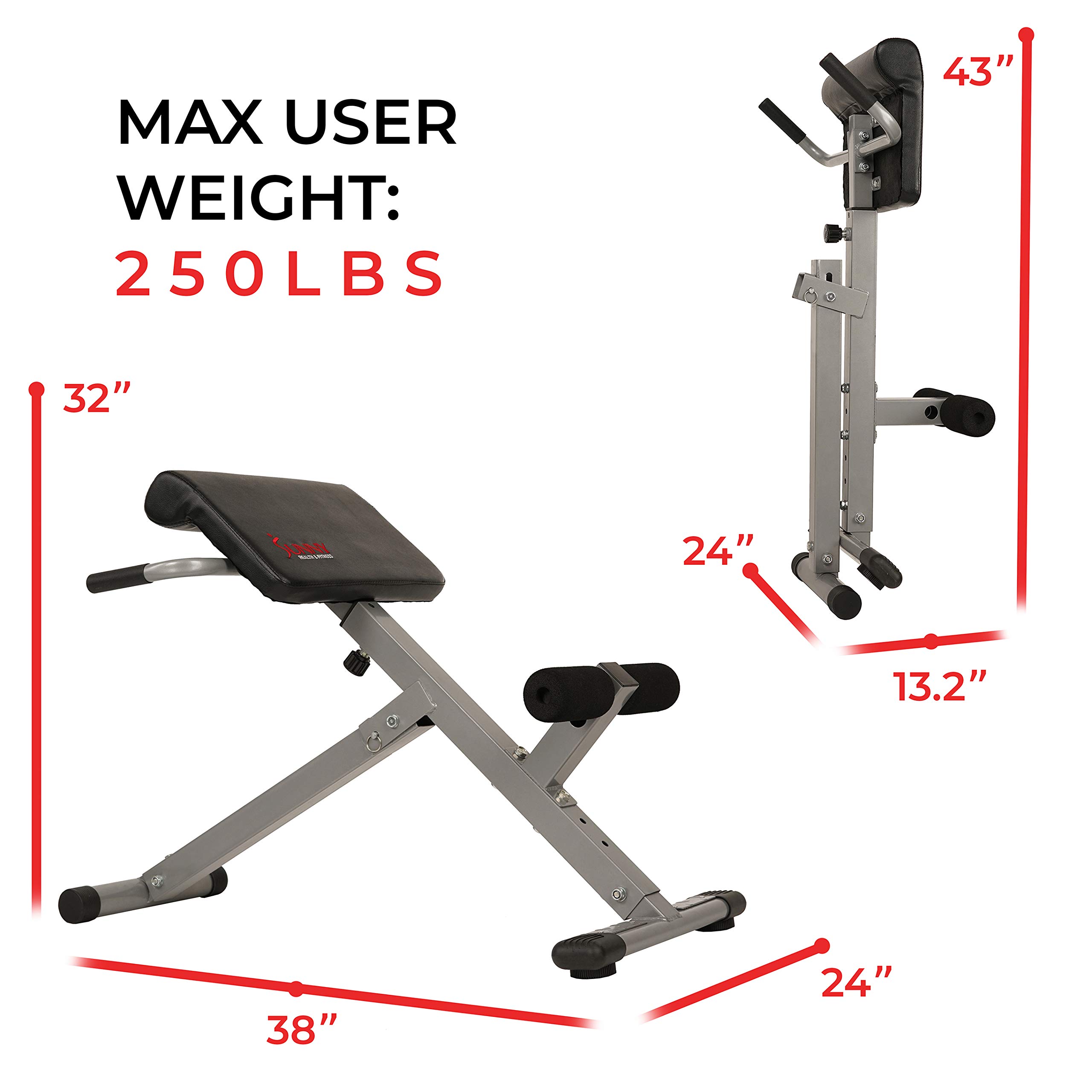 Mua Foldable Hyperextension Roman Chair w/Back Extension, Home Gym Sit ...