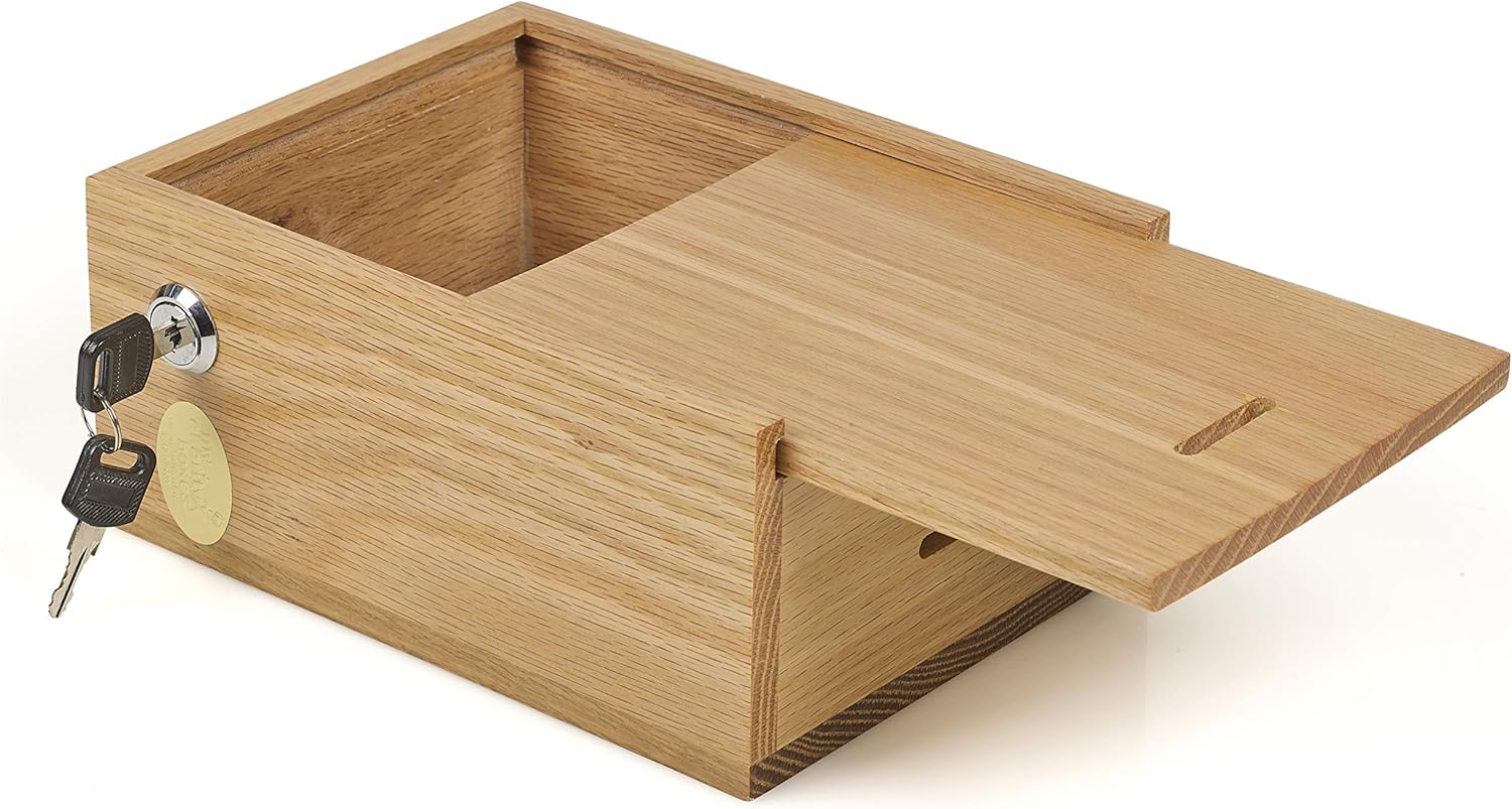 My Charity Boxes – Wooden Locked Wall Donation Box Suggestion Box ...