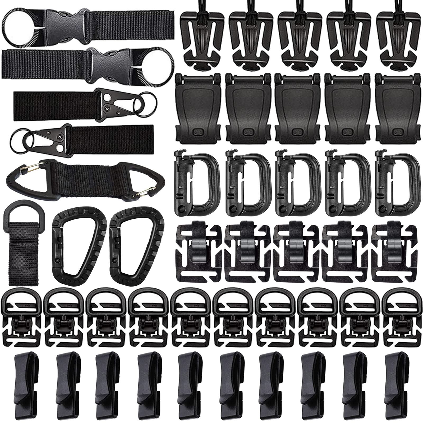 ZUSHALLMY 48 PCS MOLLE Accessories Kit, Upgraded Attachment Clips Kit ...