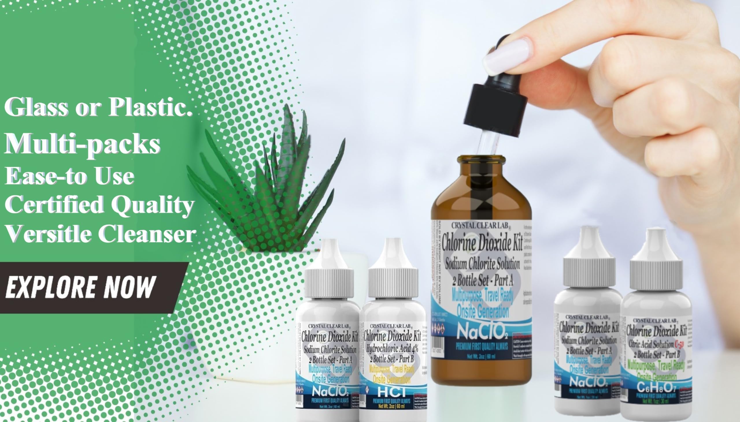 Mua Crystal Clear Chlorine Dioxide Kit | Hydrochloric Acid 4-5% (HCl ...