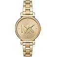 Amazon.com: Michael Kors Women's Sofie Three-Hand Gold-Tone Stainless ...