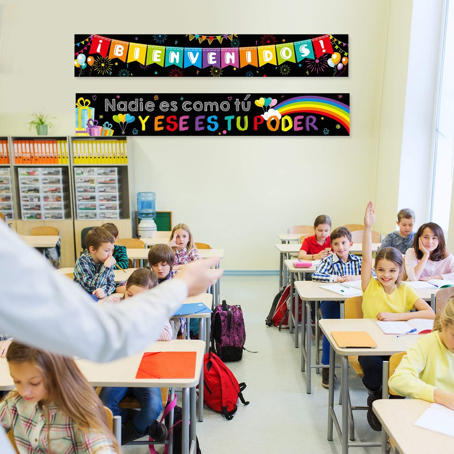 2 Pieces Bienvenidos Sign Spanish Welcome Banners Spanish Banner ...