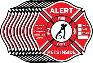 Amazon.com: Pet Alert Sticker, Double-Sided 10 Decals, Rescue Pet ...