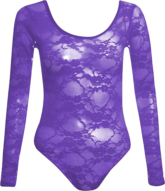 Damen BODY, Blumenmuster, Spitze, Strampler/BODY mit Spitze (S/M (UK: 8 ...