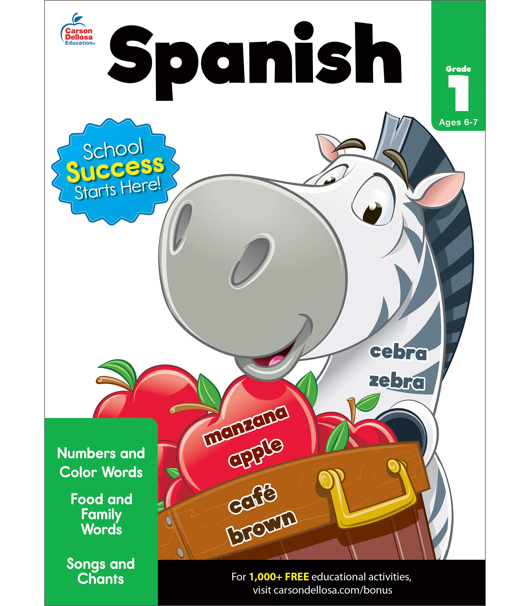 Carson Dellosa Beginning Spanish Workbook—Grade 1 Spanish Learning for ...