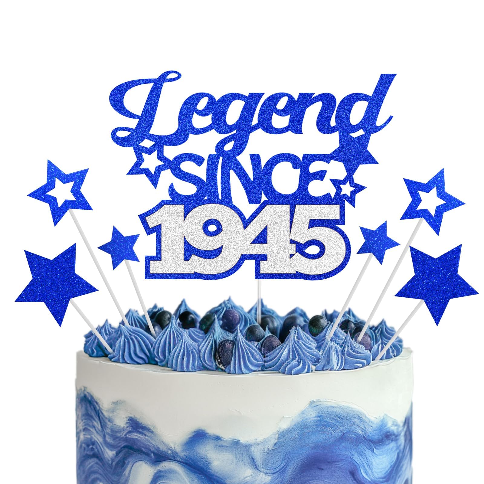 Happy 80th Birthday Cake Topper, Legend SINCE 1945 Cake Topper, 80th ...