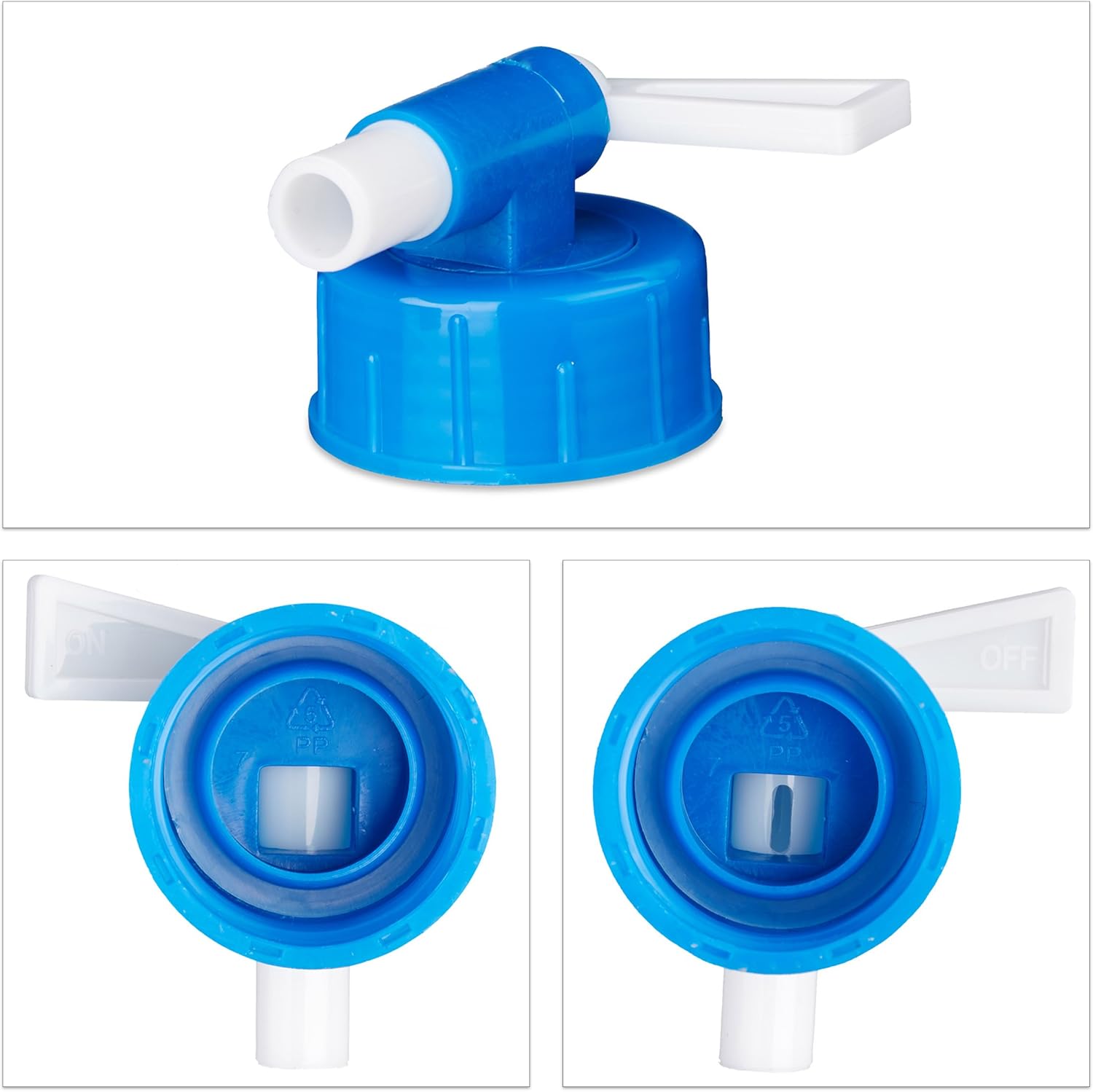 Relaxdays Foldable Water Container Set of 4, Square, Handle, with ...