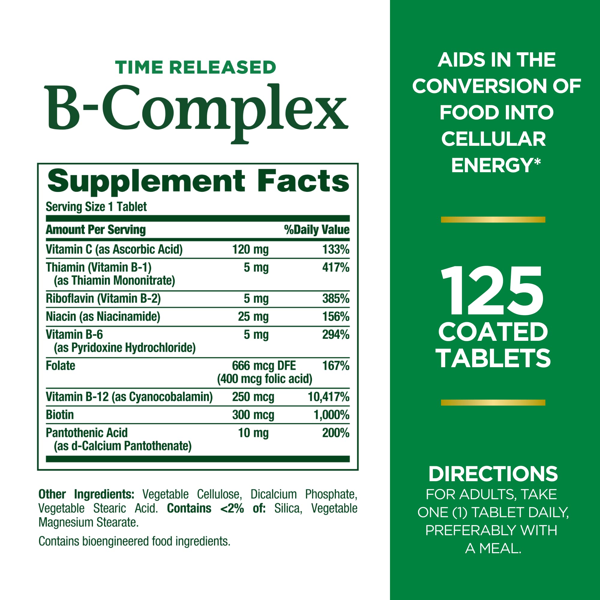 Mua Vitamin B-Complex, Time Released Supplement with Folic Acid Plus ...