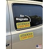Amazon.com: Student Driver Stickers (Non-Magnet) – Reusable, Reflective ...