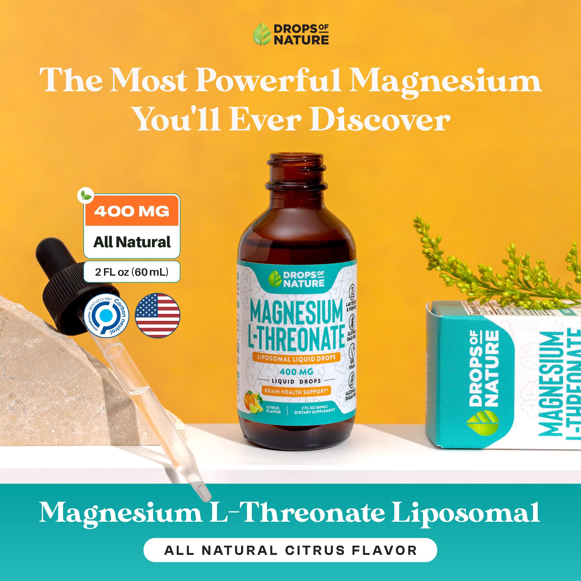Mua Magnesium L-Threonate Liposomal Liquid Extract | Vegan, Non-GMO, Enhanced Absorption ...