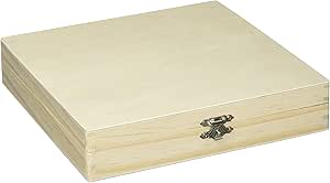 Amazon.com: Darice 9180-06 Unfinished Cigar Box, 8.375"x8.125"x1.75", Brown