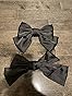 Amazon.com : PIDOUDOU Set of 6 Big Satin Solid 8 Inch Bow Hair Clips ...