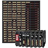Linelax Circuit Breaker Box Labels – 129 Weatherproof Fuse Box Stickers ...