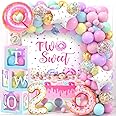 Amazon.com: ESAG Two Sweet Birthday Party Supplies Decorations 2nd ...