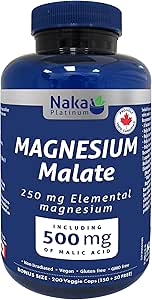 Naka Platinum MAGNESIUM MALATE 250 Of Elemental Magnesium Per 1 Capsule ...
