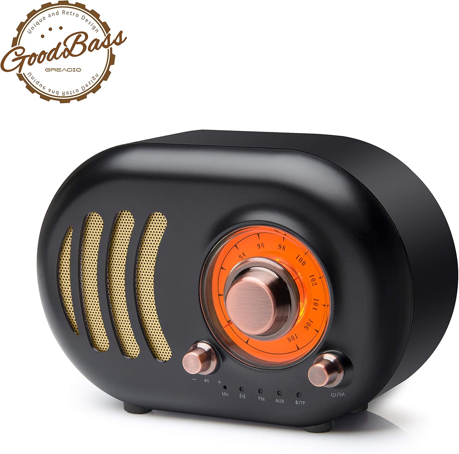 Amazon.com: Vintage Bluetooth Speaker Retro Radio-Wireless Stereo ...