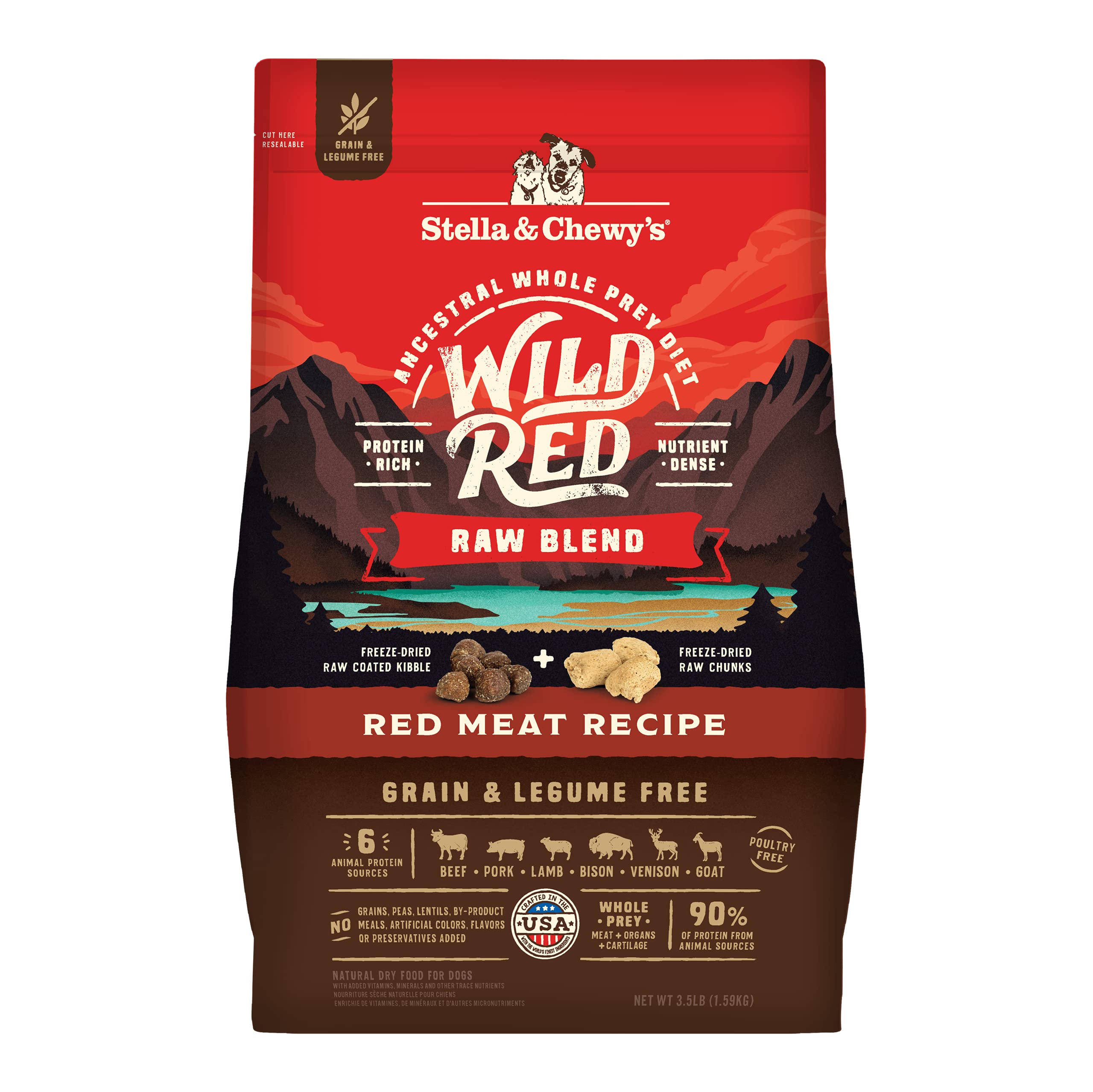 Stella & Chewy's Wild Red Dry Dog Food Raw Blend High Protein Grain ...