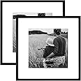 Amazon.com: MCS East Village Frame, Black, 18 x 18 in matted to 12 x 12 in, 2 pk