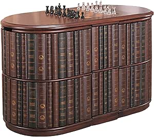Amazon.com: Powell Library Game Table with 2 Built-In Chairs: Furniture ...