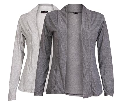 Buy Ten on Ten Women's Shrug (Pack of 2) (NJ- GRYCGRY_Grey/ Carbon Grey ...