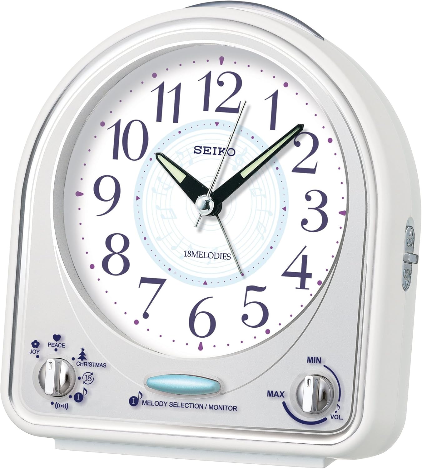 Seiko Alarm Clock, White, One Size: Amazon.co.uk: Watches